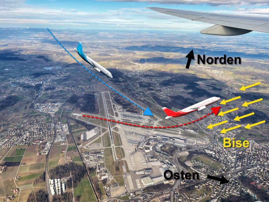 Warum die Bise für Verspätung im Flugbetrieb sorgt - MeteoSchweiz